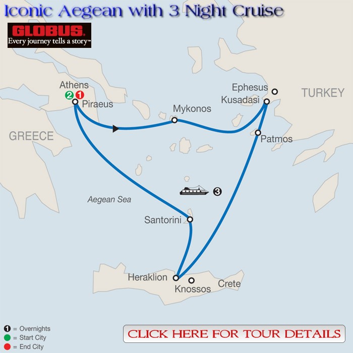 Globus Iconic Aegean with 3 Night Cruise